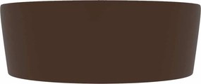 Luxusní umyvadlo přepad matné tmavě hnědé 36 x 13 cm keramické 147039