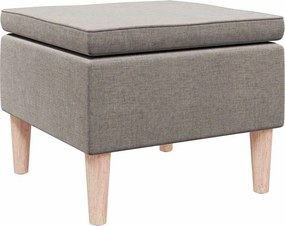 Stolička s dřevěnými nohami taupe textil 329454