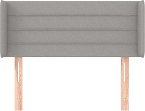 Čelo postele typu ušák světle šedé 83x16x78/88 cm textil 3118882