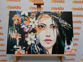 Obraz originální malba ženy - 60x40 cm