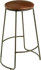 Černá/hnědá čalouněná barová stolička (výška sedáku 64 cm) Brixton – Premier Housewares