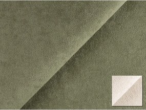 Khaki/béžová sametová rozkládací/s úložným prostorem pohovka 210 cm Saga – Ropez