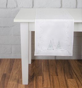 Vánoční ubrus - běhoun na stůl CHRISTMASSY bílá 40x140 cm