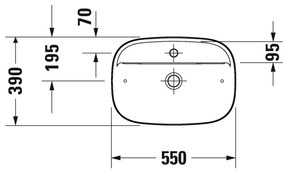 Duravit Zencha - Umyvadlová mísa 550x390x140 mm, matný antracit 2374551371