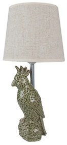 Stolní lampa s papouškem a béžovým stínidlem Parrot – 18x38 cm