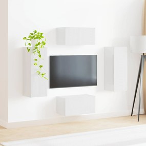 Sestava TV skříněk 2 ks Vysoce lesklá bílá Kompozitní dřevo 3408974
