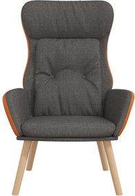 Relaxační křeslo tmavě šedé textil a PVC 341302