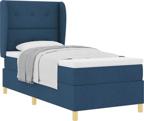 Postel s boxspringem s čelo Modrá 200 x 80 cm textil 3340724