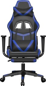 vidaXL Masážní herní židle s podnožkou umělá kůže [345434] Barva: Černá a vínová