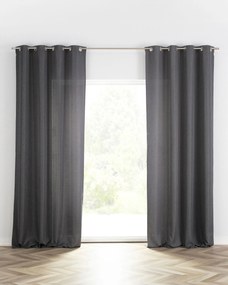 Hotový závěs BASIC na kroužcích 140x280cm tmavě šedý