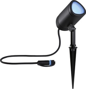 P 94849 Plug & Shine LED bodové zahradní světlo Smart Home Zigbee Shira IP65 RGBW+ 6,5W antracit - PAULMANN