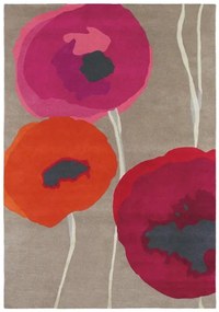 Vlněný kusový koberec Sanderson Poppies red/orange 45700 Brink & Campman 140 x 200