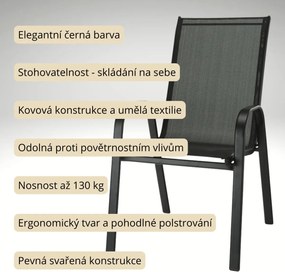 Vikio Venkovní zahradní set 150x90 pro 4 osoby DK302 antracit