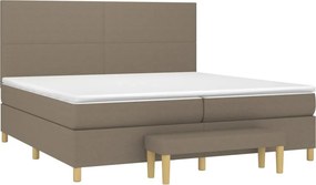 Box spring postel s matrací taupe 200x200 cm textil 3137025