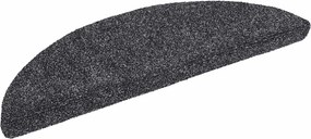 Schodové rohože samolepicí 30 ks 56 x 17 x 3 cm tmavě šedé půlkulaté 3365680