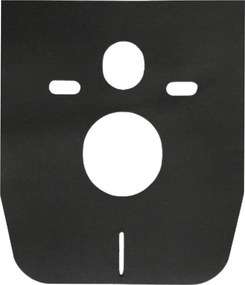 Erga Erga, závěsný set pod omítku Laveo Akan + závěsná WC mísa Lily+ s toaletním sedadlem z duroplastu + splachovací tlačítko, černá matná, ERG-SETLAVLILYWHBK