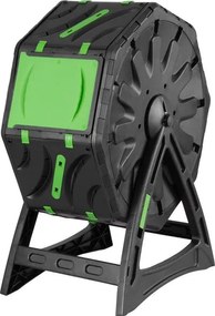 Kompostér Strend Pro Garden, bubnový, 70 lit., černý, 55,5x36x72 cm