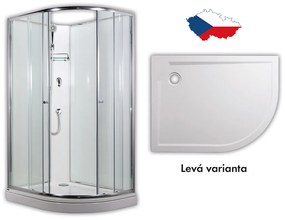 ARTTEC SIRIUS 120 x 90 cm - Sprchový box model 1 čiré sklo levá vanička