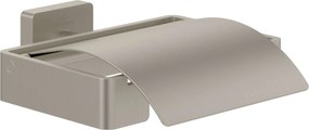 Villeroy & Boch Elements Striking - Držák toaletního papíru s krytem, matný kartáčovaný nikl TVA15201300064