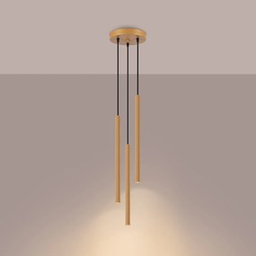 Sollux Lighting Závěsné svítidlo ARCHE 3P zlaté