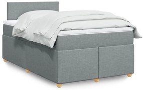 Box spring postel s matrací světle šedá 120 x 200 cm textil 3288940