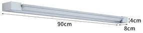 Brilagi-LED Koupelnové osv. zrcadla AQUA LINE LED/24W/230V 90 cm IP44 mat. chrom