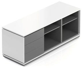 Kontejner Creator 153,6 x 53,6 cm, 3-modulový, antracit / bílá