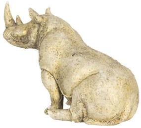 Dekorace nosorožce v antik vzhledu – 32x17x20 cm