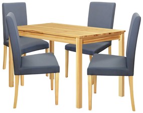 IDEA Jídelní stůl 8848 lak + 4 židle PRIMA 3038 šedá/světlé nohy