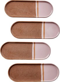 MEDLEY Podnos 30 x 11 cm - hnědá/růžová