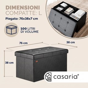 Lavice s úložným prostorem černý 80x40x40cm MDF skládací