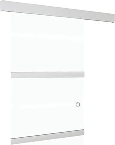 Posuvné dveře s měkkými zarážkami ESG sklo a hliník 90 x 205 cm 288056