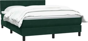 Box spring postel s matrací tmavě zelená 160x220 cm samet 3316266