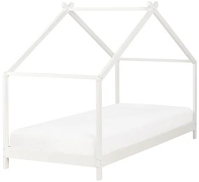 Dřevěná dětská postel 90 x 200 cm bílá ORLU Beliani