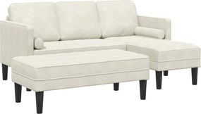 Set pohovek 2 ks Krémová Polyester 3329272