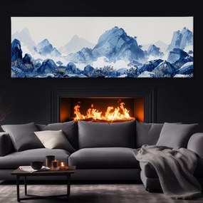 Obraz na plátně - Pod tou skálou co se tyčí FeelHappy.cz Velikost obrazu: 240 x 80 cm