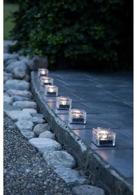 Sada 3 venkovních solárních svíček Star Trading Candle Icecube, výška 5,5 cm