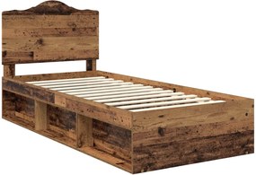 Rám postele Staré dřevo 100 x 200 cm Masivní borové dřevo 3413351