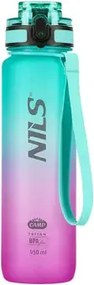 NILS Camp NCD04 Tritanová láhev na pití 950 ml zeleno-růžová