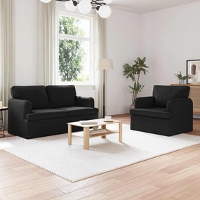 Set pohovek 2 ks Černá textil 3407518
