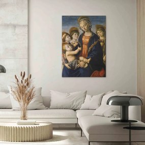 Reprodukce obrazu Marie s dítětem, chlapec Jan a dva andělé