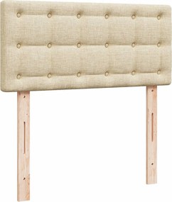 Box spring postel s matrací krémová 100 x 200 cm textil 3288118