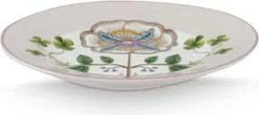 Pip Studio Lily &amp; Lotus talířek Ø12cm, bílý (talíř tenkostěnného porcelánu)