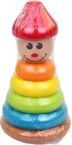 MaDe 20260 Dřevěná věž panáček / 17 cm / od 3 let