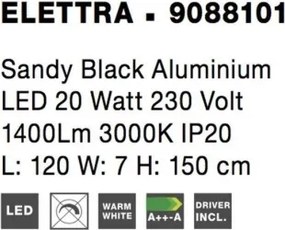 Závěsné LED svítidlo NOVA LUCE ELETTRA 20W 3000K 9088101