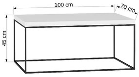 Konferenční stolek WERTIKO 100x70 Hlavní barva: Černá Lesk