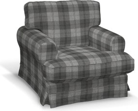Potah na křeslo IKEA Ekeskog barva šedá látka pletený vzor, vzorované