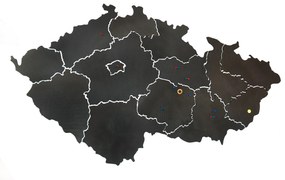 VYLEN Mapa ČR nástěnka Barva: 70 Hnědá