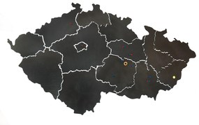 VYLEN Mapa ČR nástěnka Barva: 40 Fialová