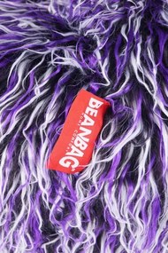 Sedací pytel Shaggy Multicolor white-black-purple